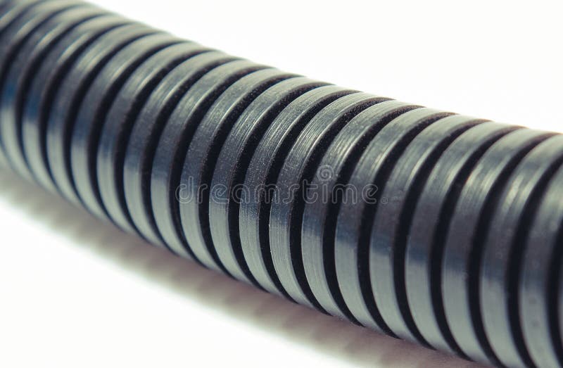 Corrugated Pipe for Voltage Cable. Components Using in Electrical ...