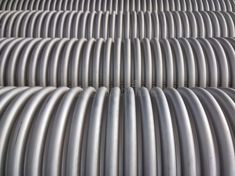 Plumbing Pipe Made of Concrete on the Lawn. Stock Photo - Image of ...