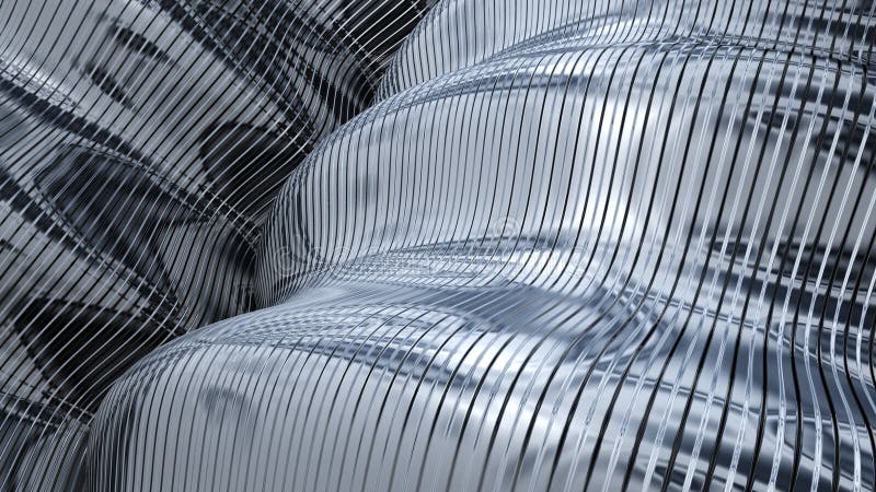 Corrugated Sheet Metal, Reflecting Light Stock Illustration ...