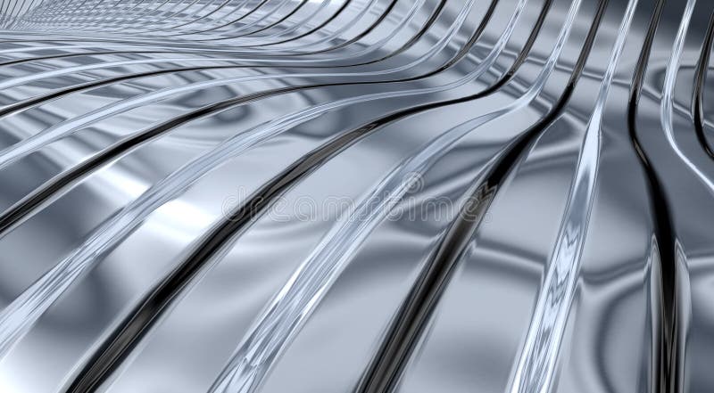 Corrugated Sheet Metal, Reflecting Light Stock Illustration ...