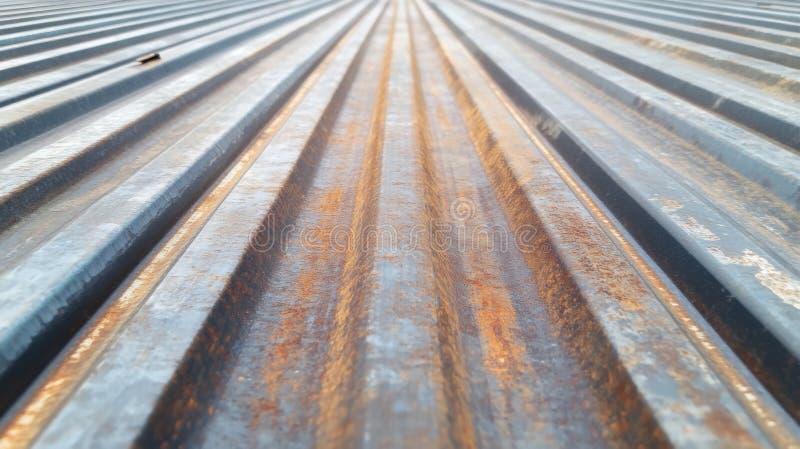 Corrugated Steel Sheet Texture Background Stock Illustration ...