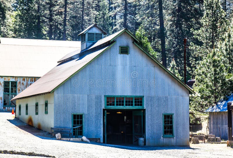 Corrugated Tin Building in Mining Operations Stock Photo - Image of ...