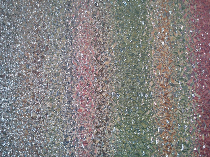 Corrugated Transparent Glass Behind Which There are Color Bars Stock ...