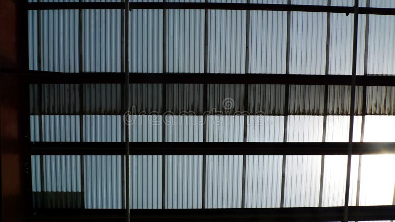 Corrugated Transparent Roof Stock Photo - Image of storage, facility ...