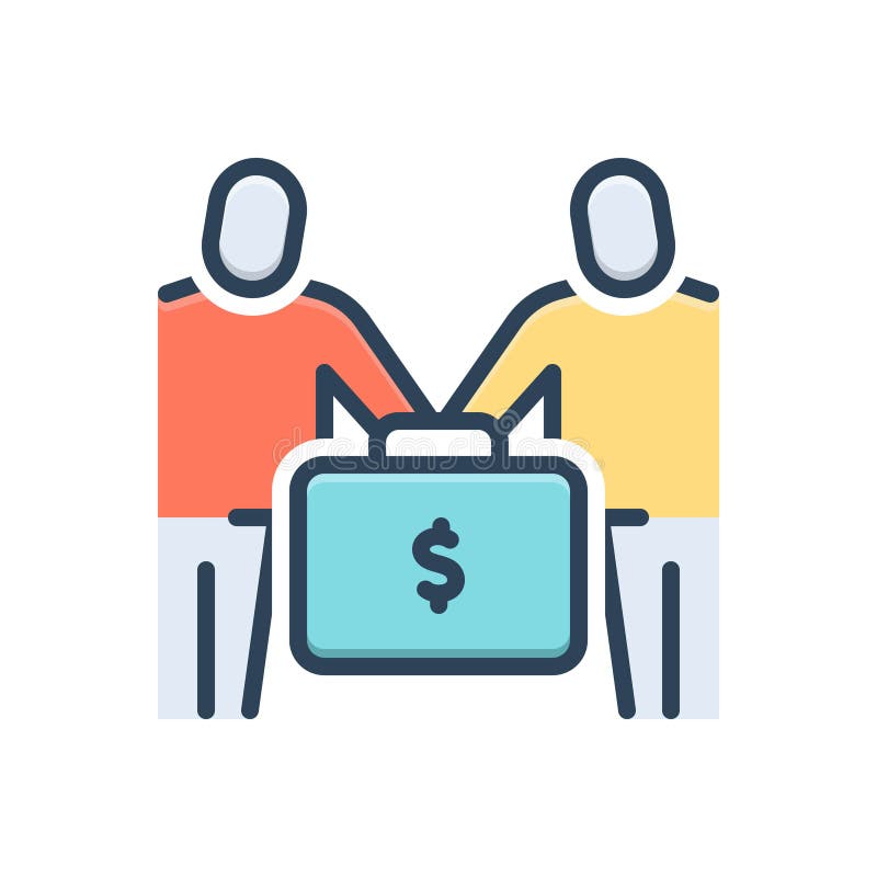 Color Illustration Icon for Corrupt, Bribe and Bribery Stock ...