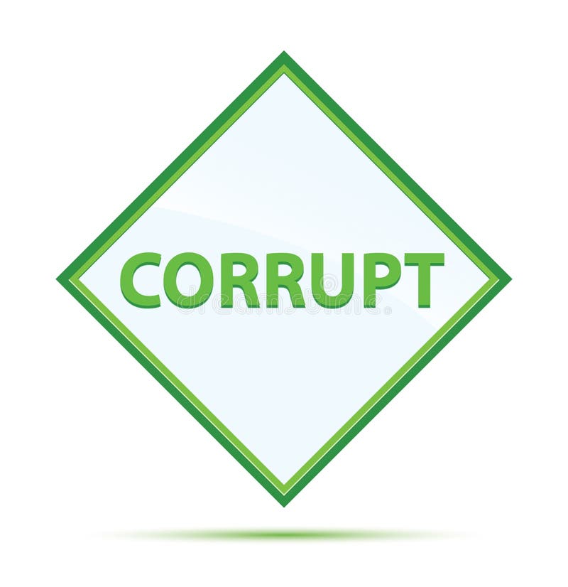 Corrupt Modern Abstract Green Diamond Button Stock Illustration ...