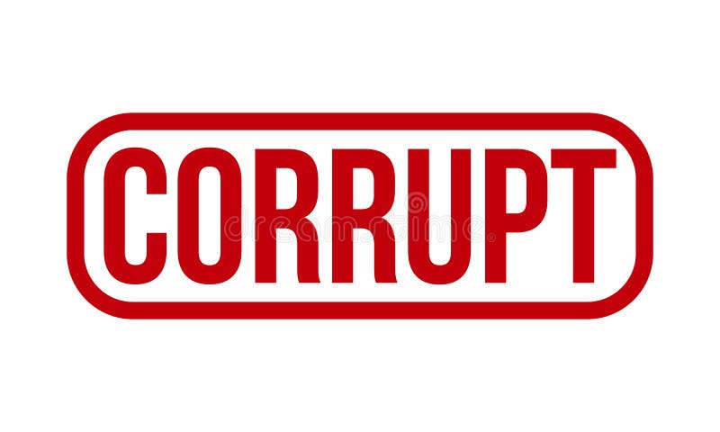 Corrupt Rubber Grunge Stamp Seal Vector Illustration Stock Vector ...