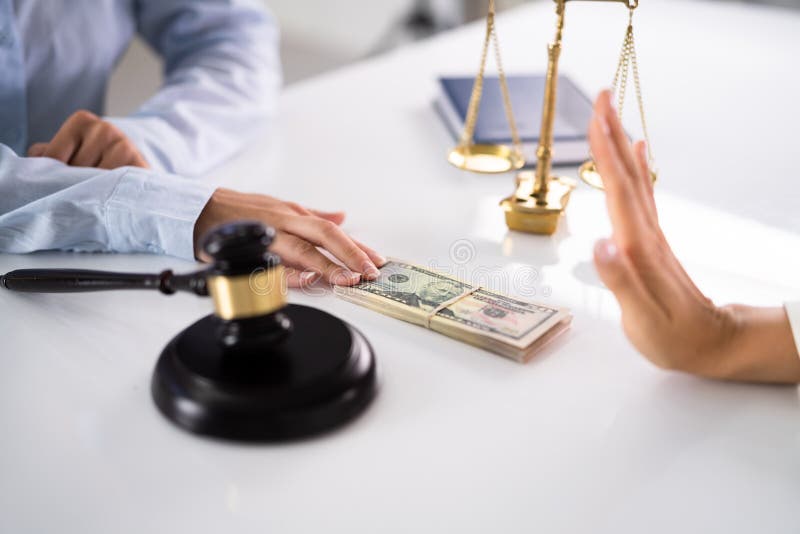 Corrupt Woman Hand Refusing Bribe Stock Photo - Image of lady ...
