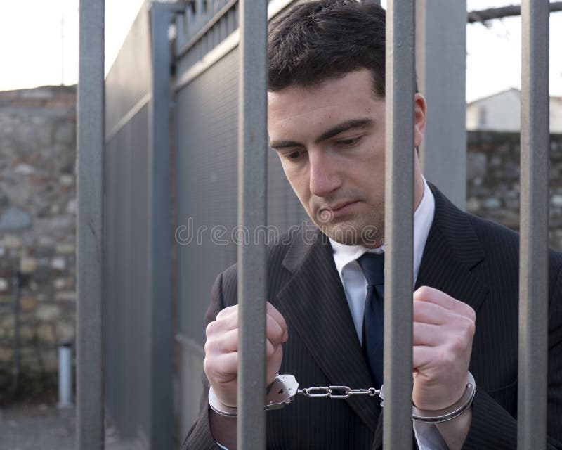 Corrupted Bribery Manager in Jail Stock Photo - Image of manager, debt ...