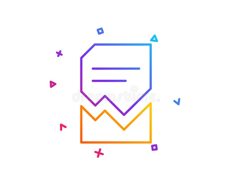 Corrupted Document Line Icon. Bad File Sign. Vector Stock Vector ...