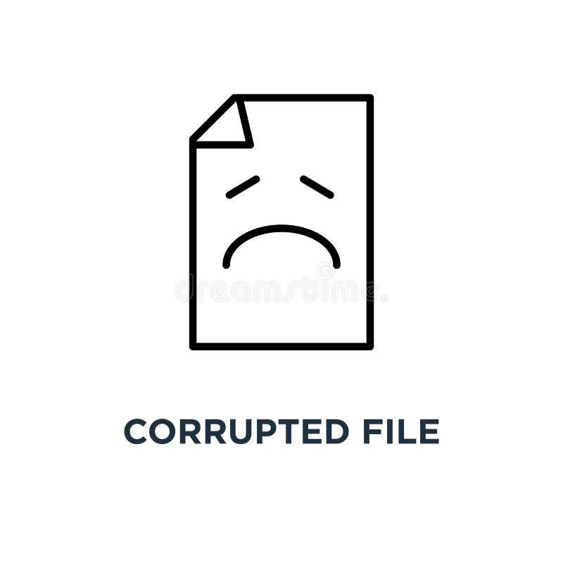 Corrupted File Document Icon. Linear Simple Element Illustration Stock ... Corrupted File Document Icon. Linear Simple Element Illustration Stock ...