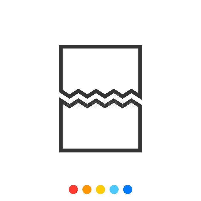 Corrupted File Document Outline Icon, Vector and Illustration Stock ...