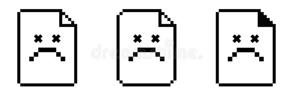 Corrupted File Icon. Failed Document with Error Stock Vector ...