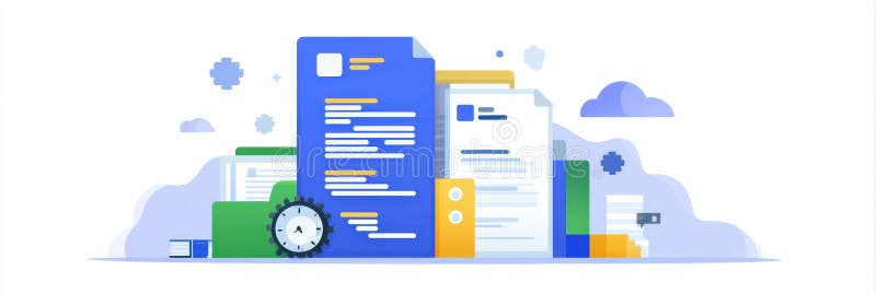 Corrupted File Thumbnail Illustration with Static Background and Faded ...