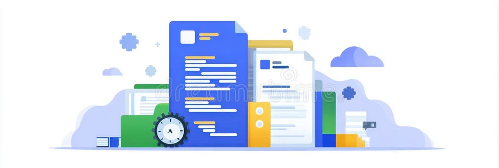 Corrupted File Thumbnail Illustration with Static Background and Faded ...