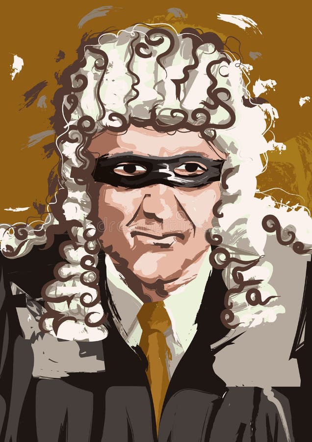 Corrupted Judge Concept. Vector Illustration Decorative Design Stock ...