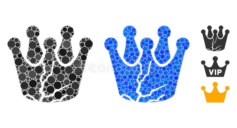 Corrupted Monarchy Composition Icon of Spheric Items Stock Vector ...