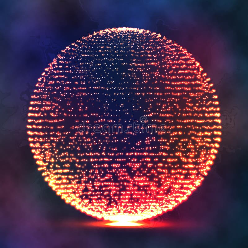 Corrupted Point Sphere. Chaos Aesthetics. Splash Particles. Connection ...