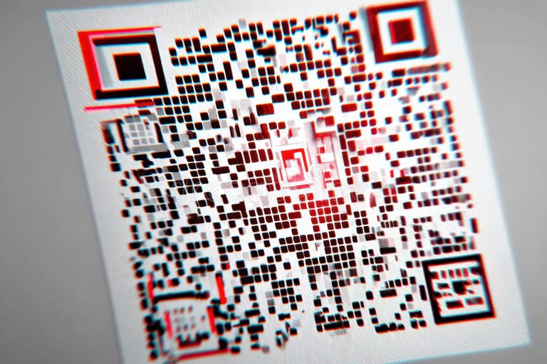 Corrupted QR Code Highlighted in Red with Clear Upper Layout Showing ...