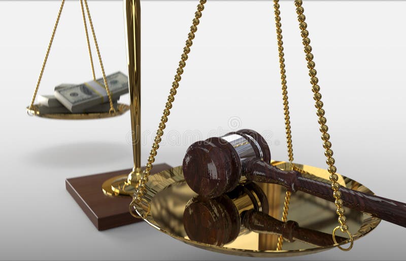 Corrupted System of Justice Stock Illustration - Illustration of ...