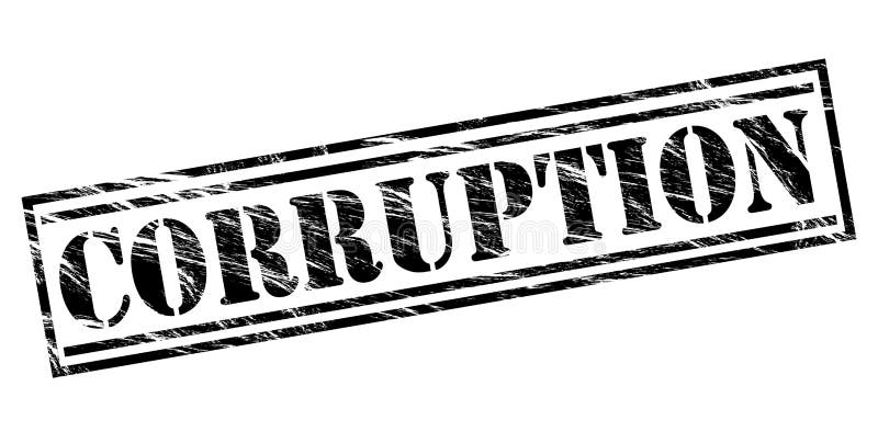 Corruption black stamp stock illustration. Illustration of label - 97569151