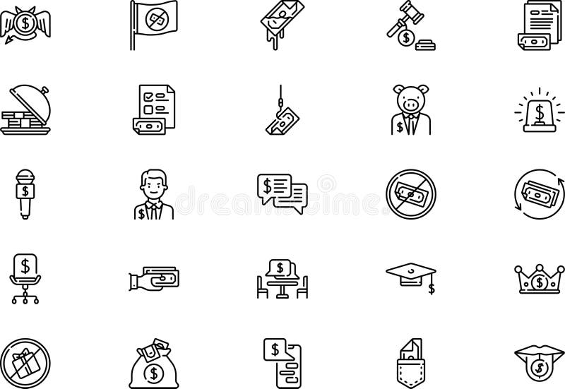 Corruption Icons Collection is a Vector Illustration with Editable ...
