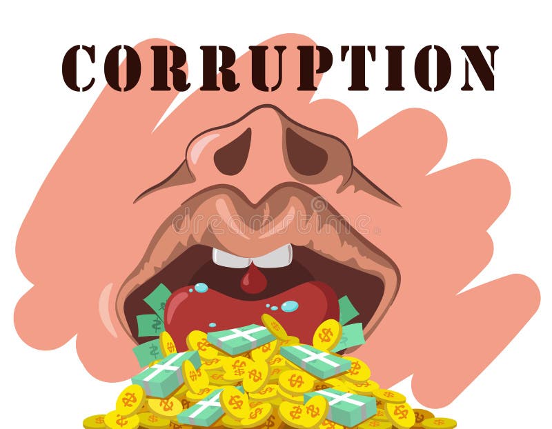 Corruption and man stock vector. Illustration of budget - 83606227