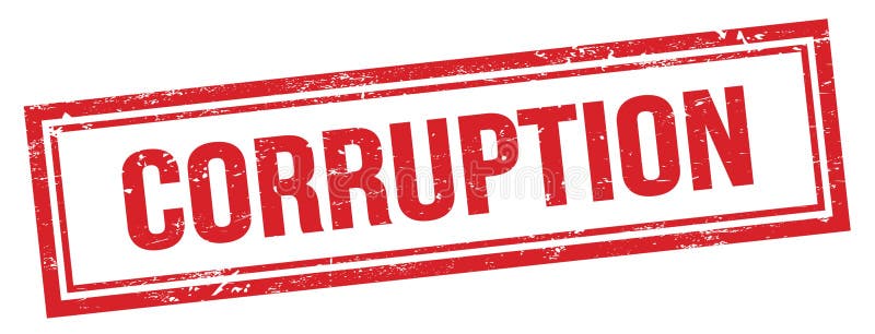 CORRUPTION Text on Red Grungy Vintage Stamp Stock Illustration ...