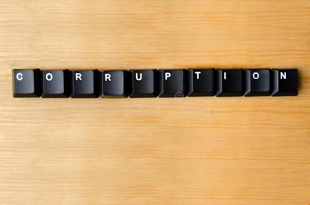 Corruption word stock image. Image of typography, keypad - 95051095