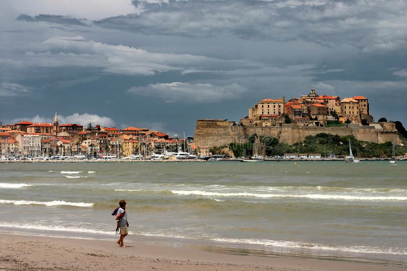 CORSICA CALVI Beach of Calvi Stock Image - Image of corsica, corse: 1059047