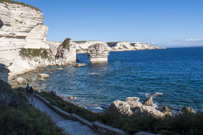 Corsica, Bonifacio, Strait of Bonifacio, Beach, Mediterranean Sea ...