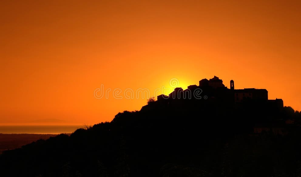 Corsica village stock image. Image of architecture, landscape - 12234697