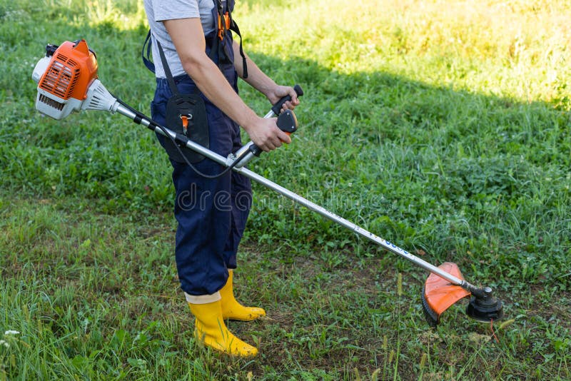 Cortando pasto foto de archivo. Imagen de crecimiento - 157632406