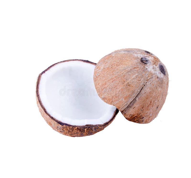 Corte Aislado Del Coco Pelado Imagen de archivo - Imagen de bonote ...