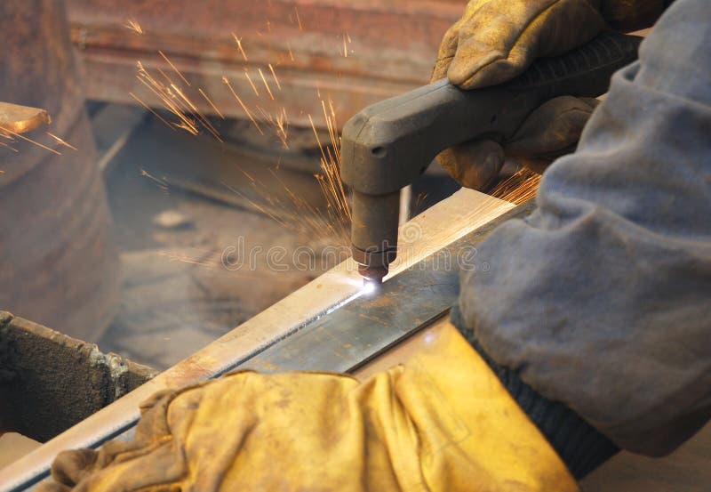 Corte del plasma imagen de archivo. Imagen de corte, quemadura - 18439187