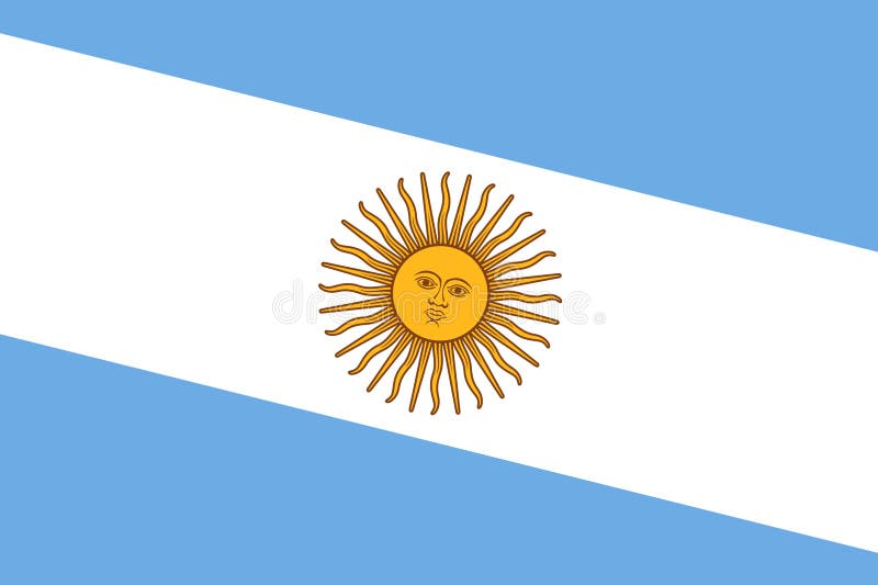Corte Rectagular De La Bandera Argentina Stock de ilustración - Ilustración de modificado ...