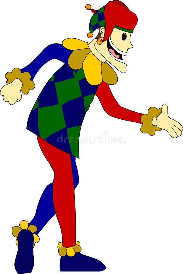 Corteje al bufón ilustración del vector. Ilustración de smiling - 4301578
