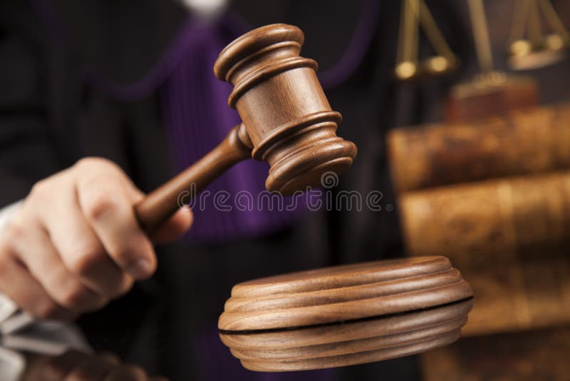 Corteje El Mazo, Tema De La Ley, Mazo Del Juez Imagen de archivo ...