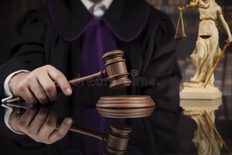 Corteje El Mazo, Tema De La Ley, Mazo Del Juez Foto de archivo - Imagen ...