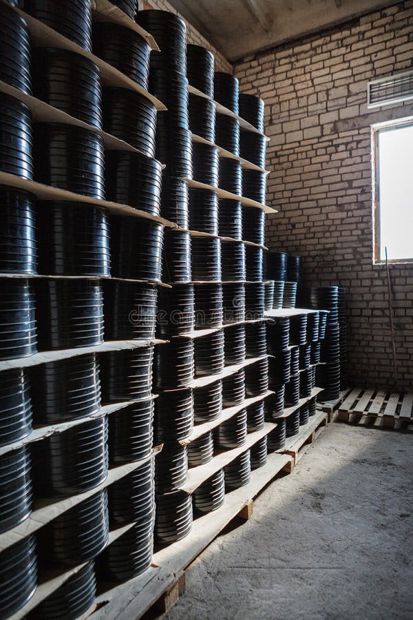 Cortex Clutch. Fitting for Plastic Pipes Stacked in a Warehouse Yard ...