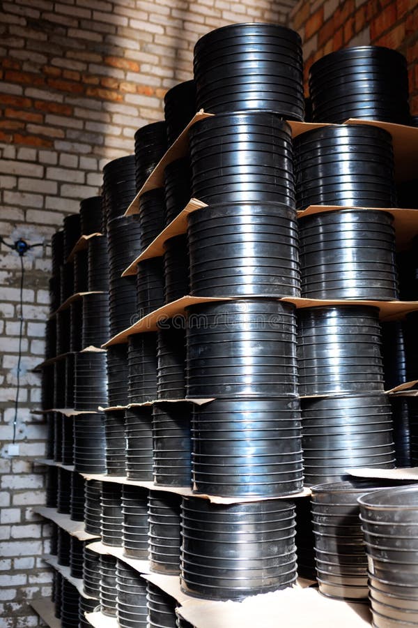 Cortex Clutch. Fitting for Plastic Pipes Stacked in a Warehouse Yard ...