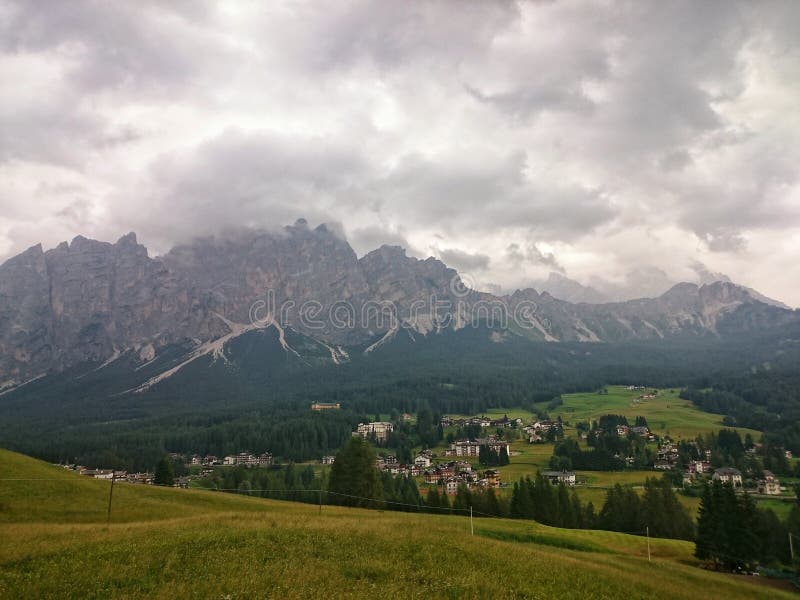 Cortina D Ampezzo Landscape Stock Image - Image of italy, cortina: 74615001