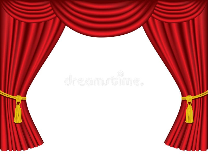 Cortinas Del Teatro Con El Espacio De La Copia Ilustración del Vector ...