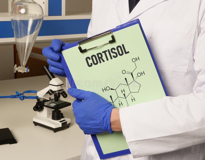 Cortisol is Shown Using the Text Chemical Model of Formula of Hormone ...
