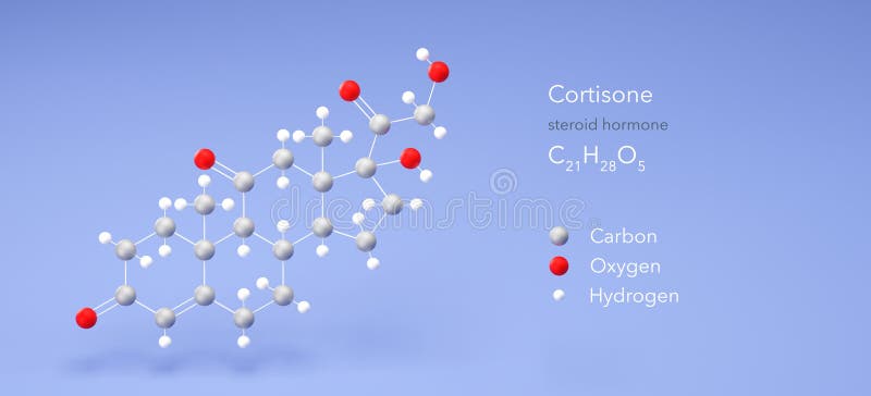 Cortisone Molecule, Molecular Structures, Steroid Hormone, 3d Model ...