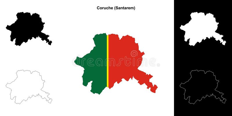 Coruche outline map stock illustration. Illustration of atlas - 334993133