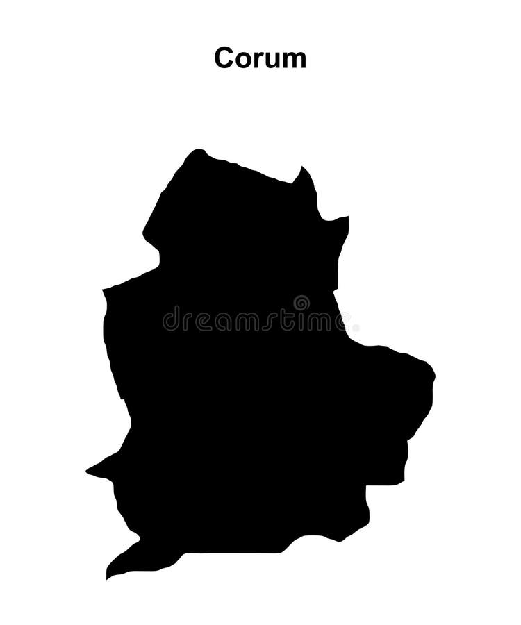 Corum outline map stock vector. Illustration of detailed - 360685925