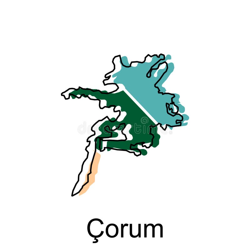 Corum World Map Vector Design Template, Graphic Style Isolated on White ...