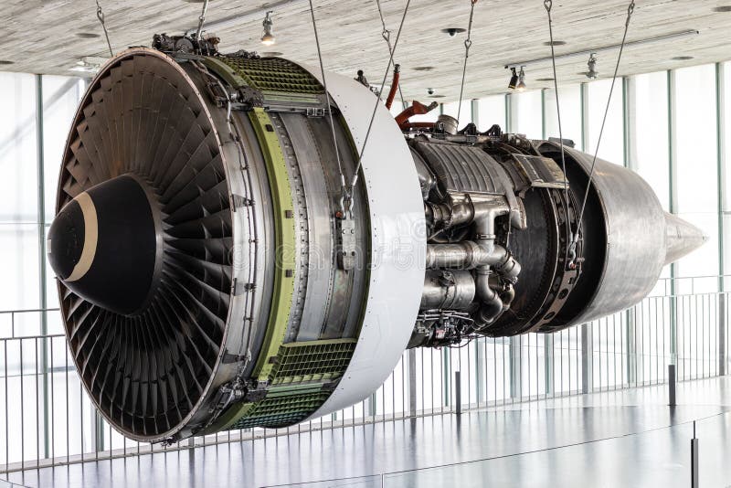 View of Boeing 747 Aircraft Engine Exhibited in on the National Museum ...