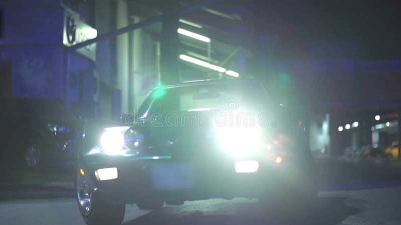 Corvette S Drive by in Slow Motion at the Night-time Stock Footage ...